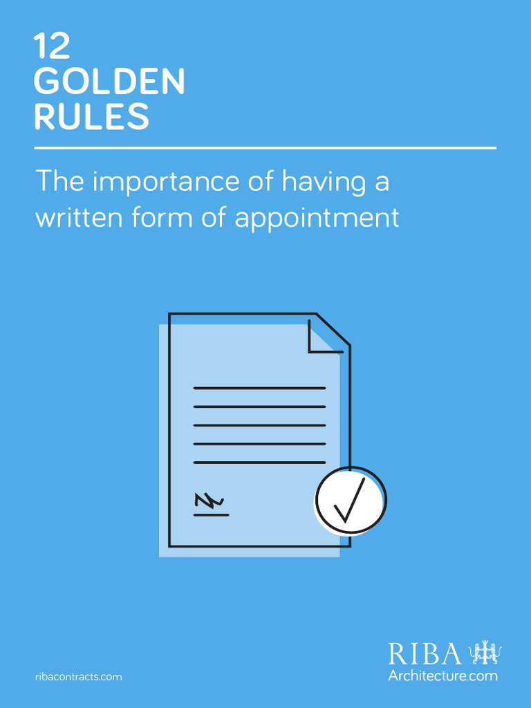 RIBA 12 Golden Rules A4 For PDF Final Version - V2 | PDF | Alternative ...
