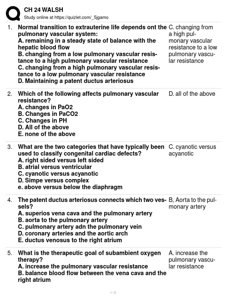 Walsh CH 24 | PDF | Aorta | Congenital Heart Defect