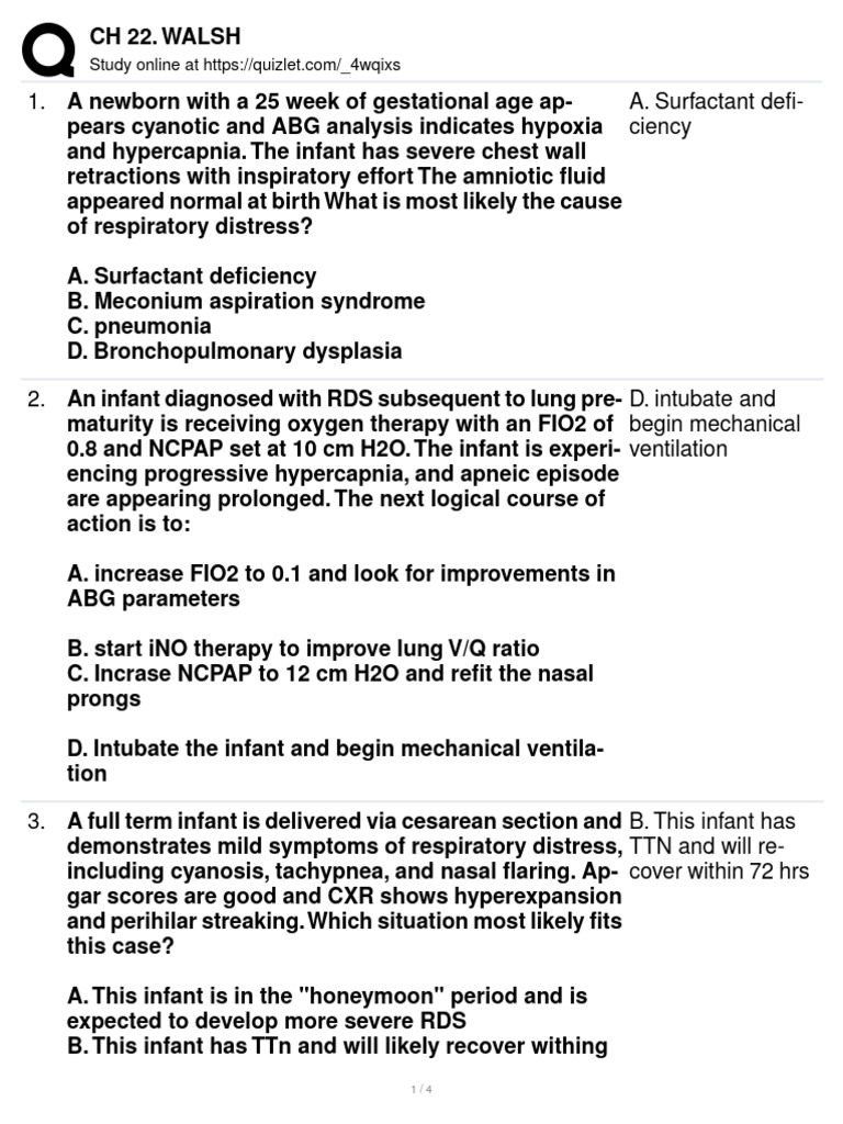 Walsh CH 22 | PDF | Respiratory Diseases | Fetus