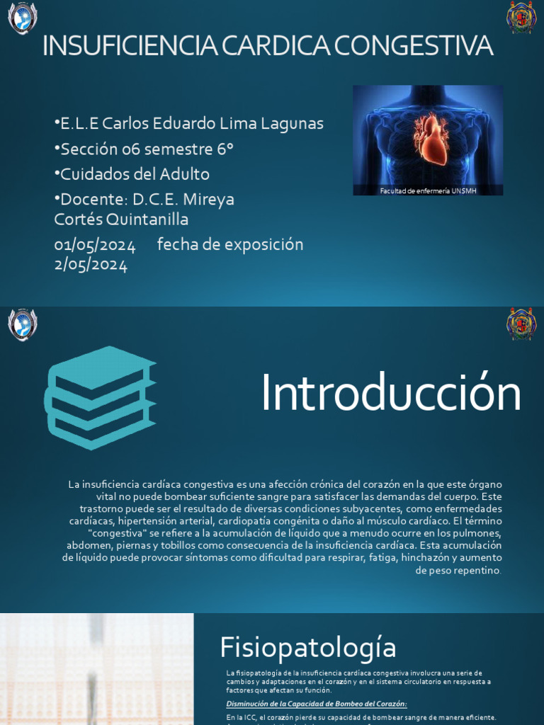 INSUFICIENCIA CARDICA CONGESTIVA | PDF | Insuficiencia cardíaca | Corazón