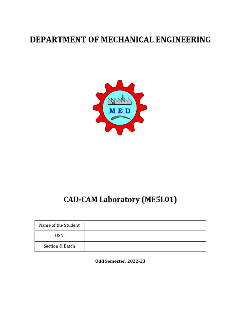 5th Sem CAD-CAM Lab Manual | PDF | Cartesian Coordinate System ...