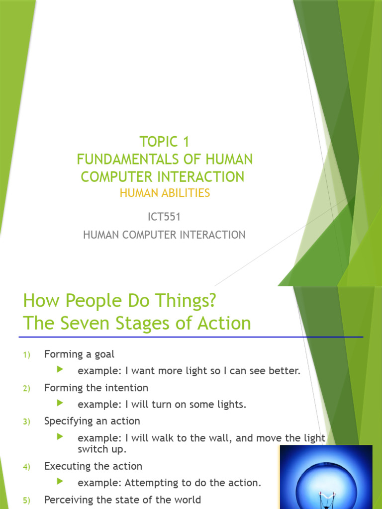 Topic 1 - Fundamentals of Hci - Human Abilities | PDF | Perception ...
