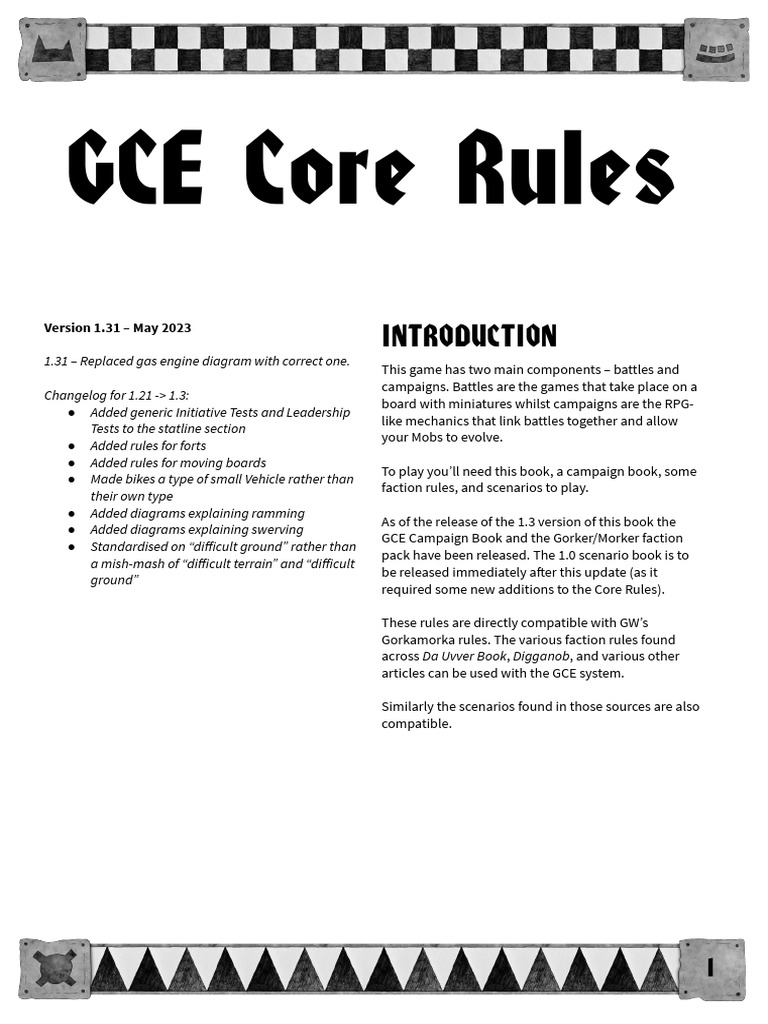 Gce Core Rules 1.31 | PDF | Ammunition | Battles