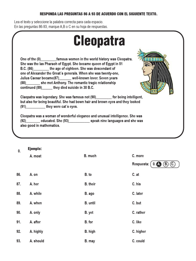 Cleopatra Icfes | PDF