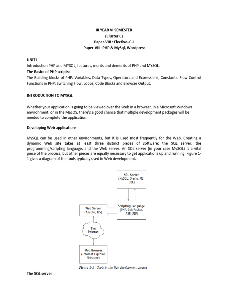 Unit 1php | PDF | Php | World Wide Web