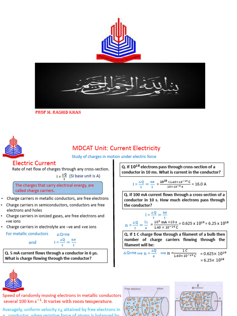 Current Electricity Pdf Electrical Resistivity And Conductivity