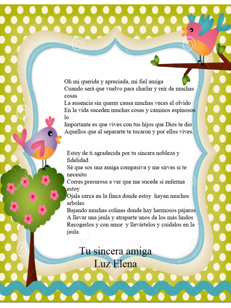 Acrostico Pajaritos | PDF