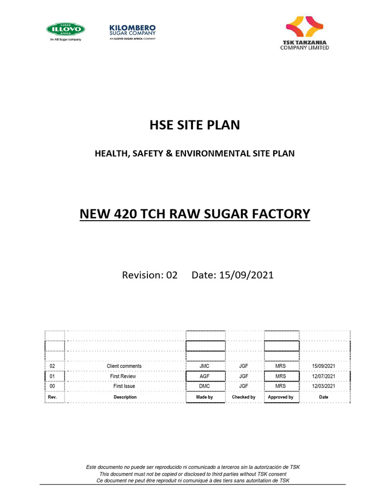 Hse PL 0001 - Hse Site Plan - Rev.2 | PDF | Occupational Safety And Health | Risk