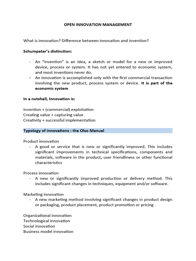 Open Innovation Management | PDF | Innovation | Design