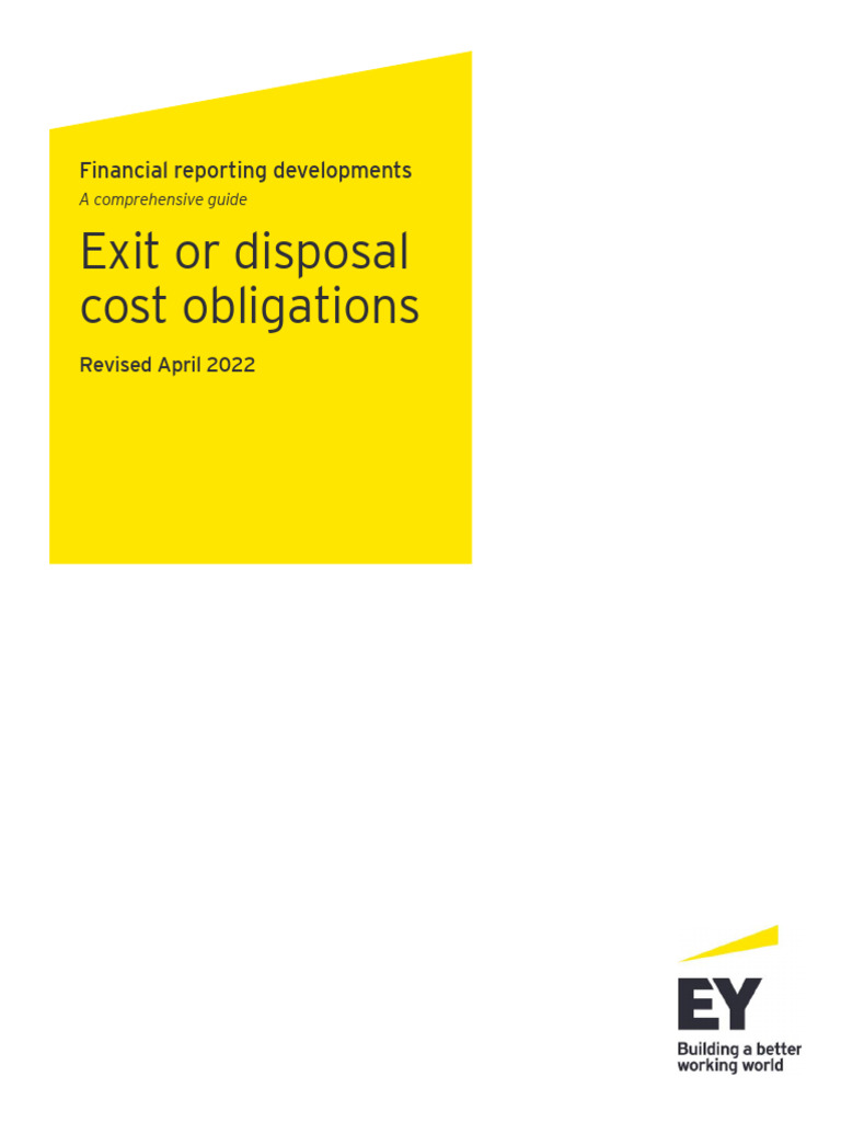 Exit or Disposal Cost Obligations | PDF | Fair Value | Valuation (Finance)