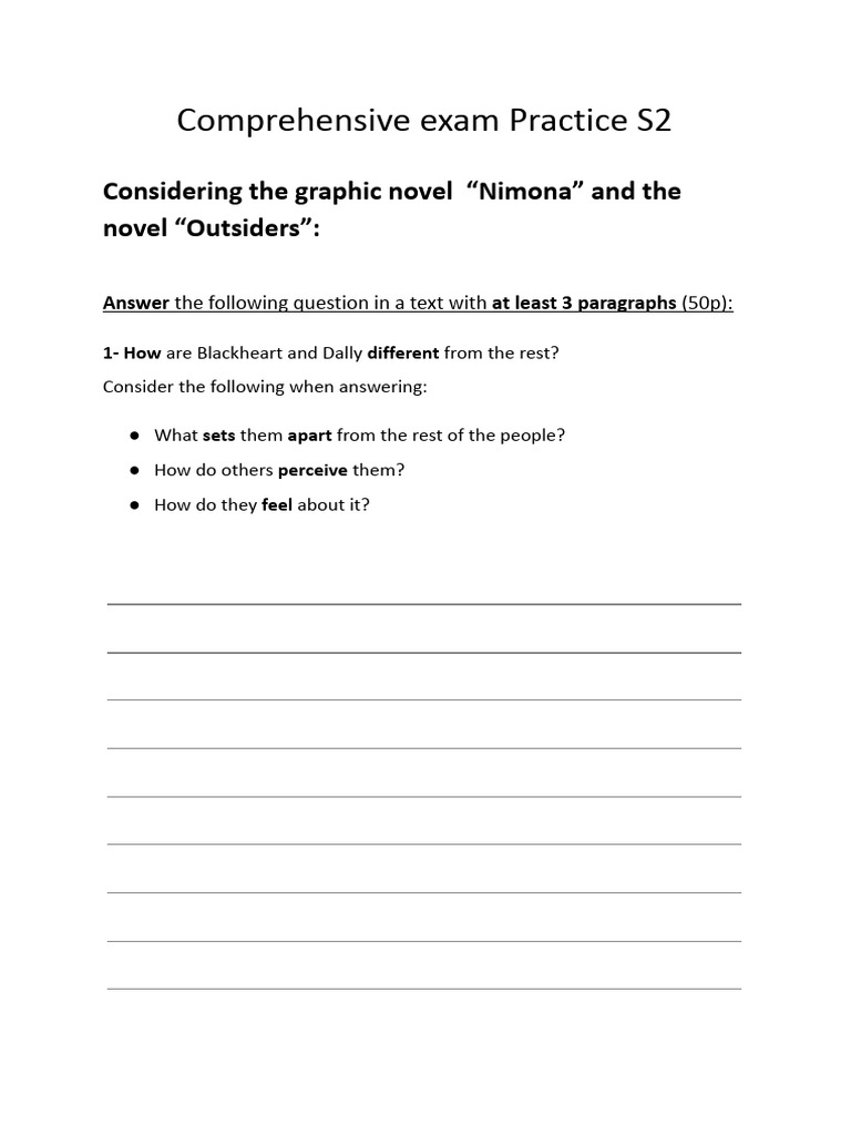 Comprehensive Exam Practice - S2 | PDF | Human Communication