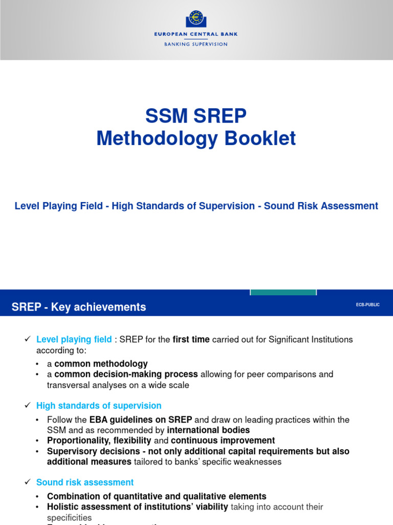 SSM SREP Methodology Overview | PDF | Risk | Basel Iii