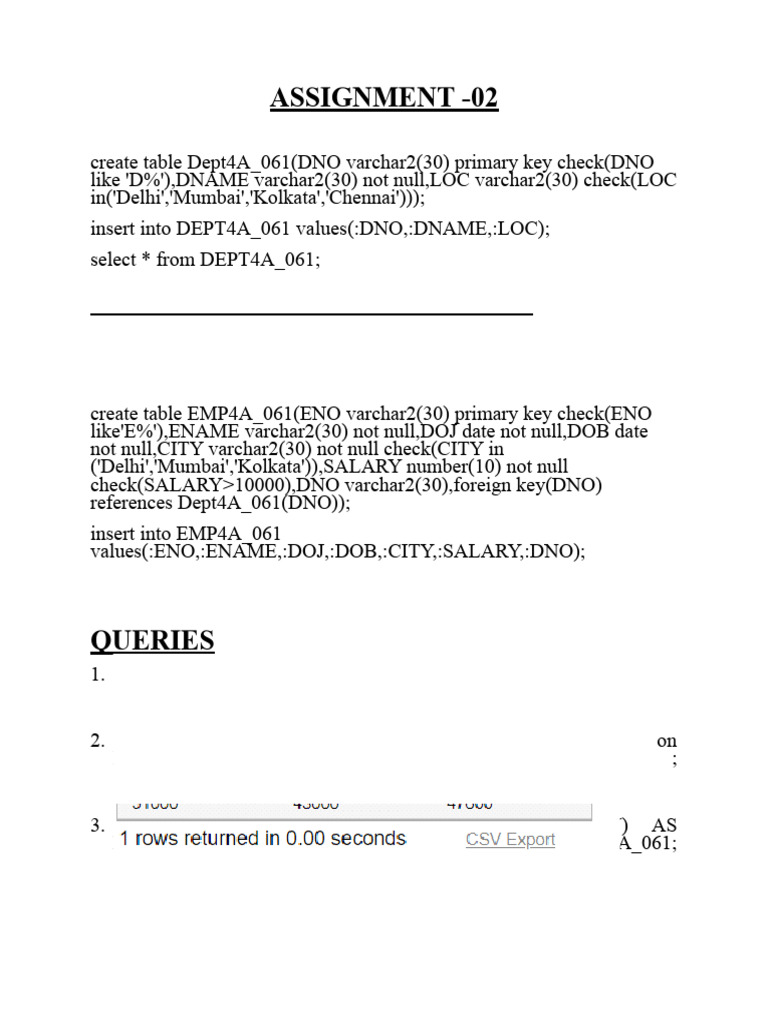 DBMS 10 - 04 - 24 (Assign - 02) | PDF | Teaching Methods & Materials | Computers