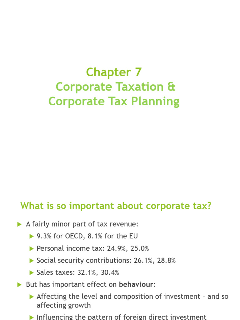 Adv PF & TXN Chapter VII | PDF | Taxes | Corporate Tax