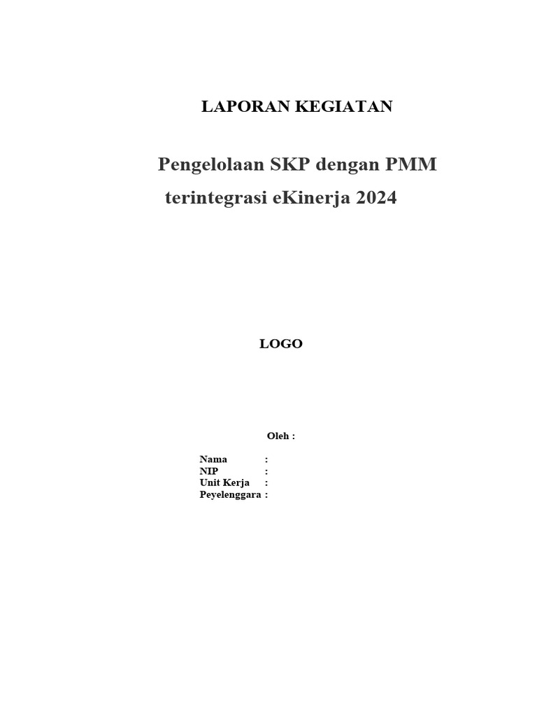 Contoh Laporan Kegiatan SKP PMM | PDF