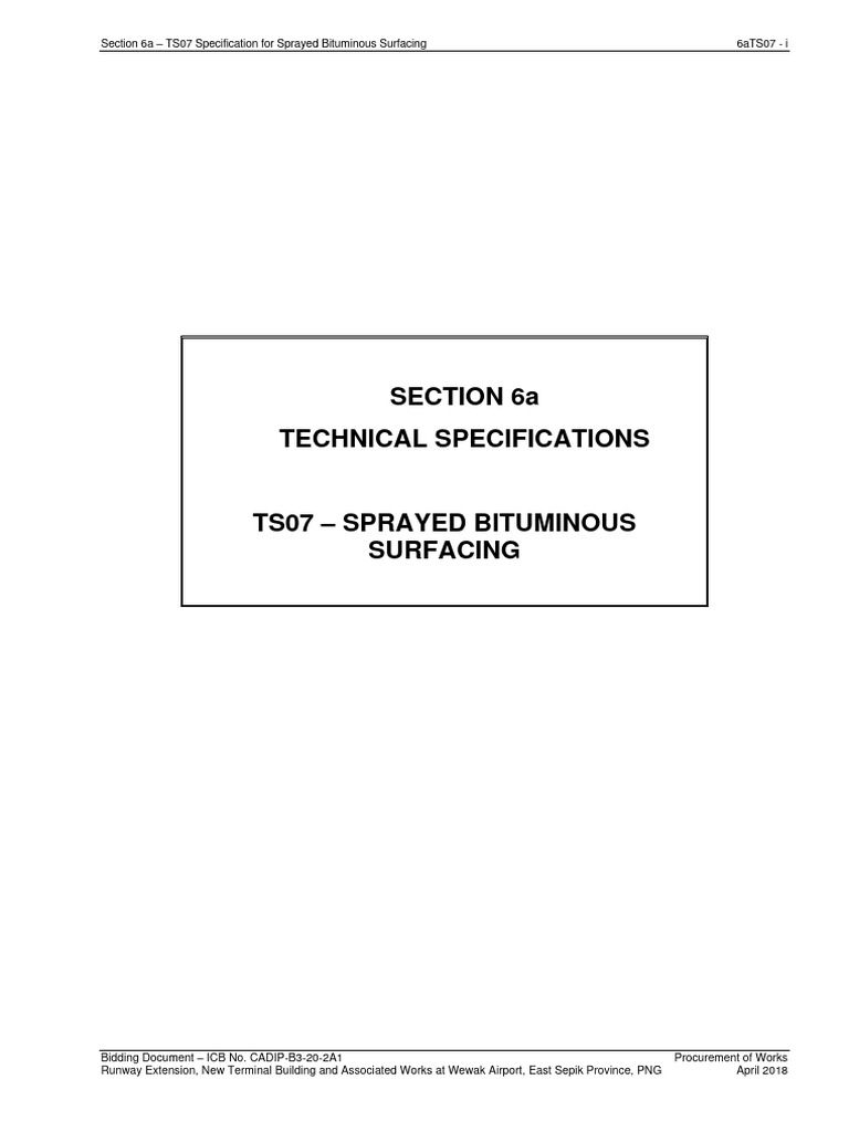 AS Sprayed Bituminous Surfacing | PDF | Road Surface | Specification ...