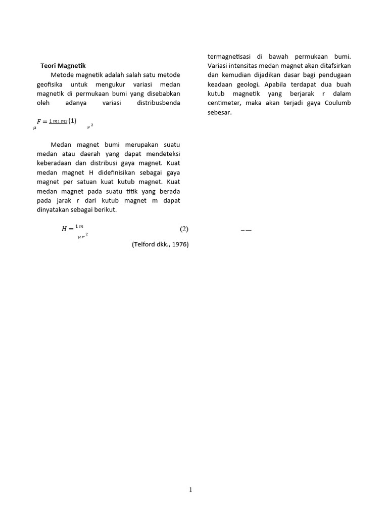 Teori Magnetik | PDF