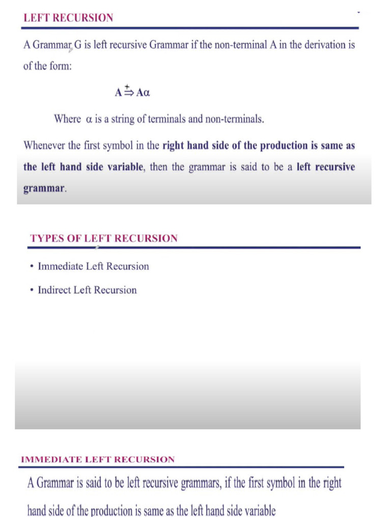 Left Recursion1 | PDF