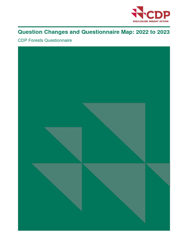 CDP Forests Changes Document | PDF | Incentive | Deforestation