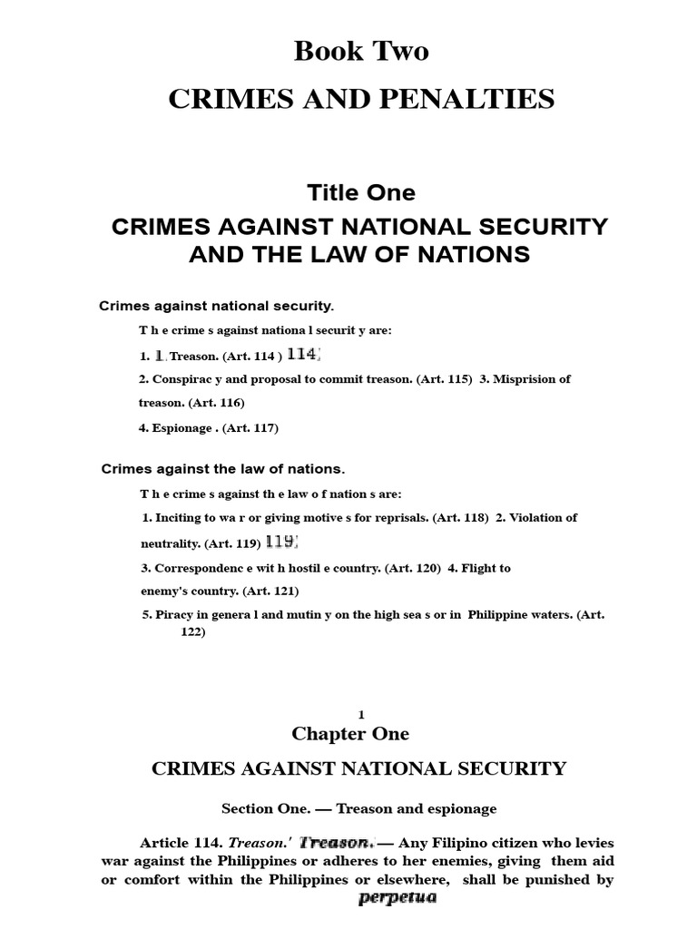 Reyes Rpc Book 2 1 1 | PDF | Treason | Confession (Law)