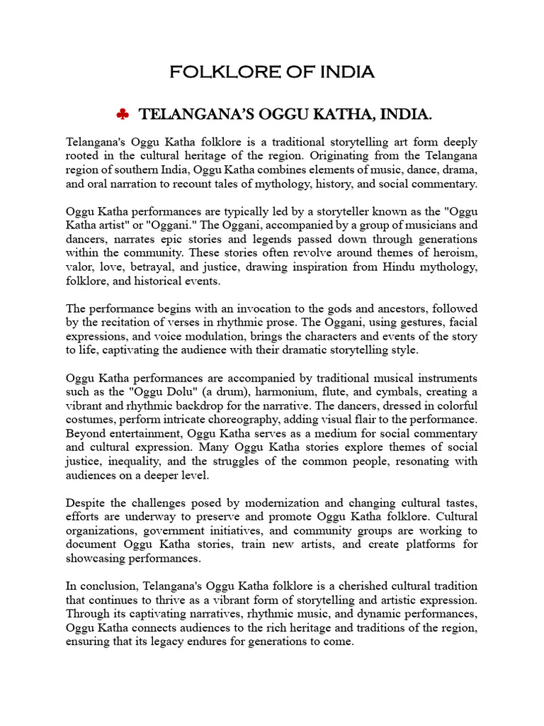 Folklore of India 2 | PDF