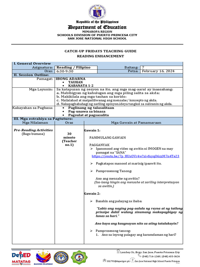 SESSION-GUIDE-NRP-GRADE-7-FEB-16 | PDF