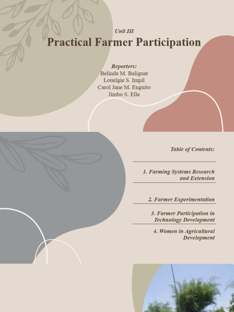 pratical.farmer.participation | PDF | Agriculture | System pratical.farmer.participation | PDF | Agriculture | System