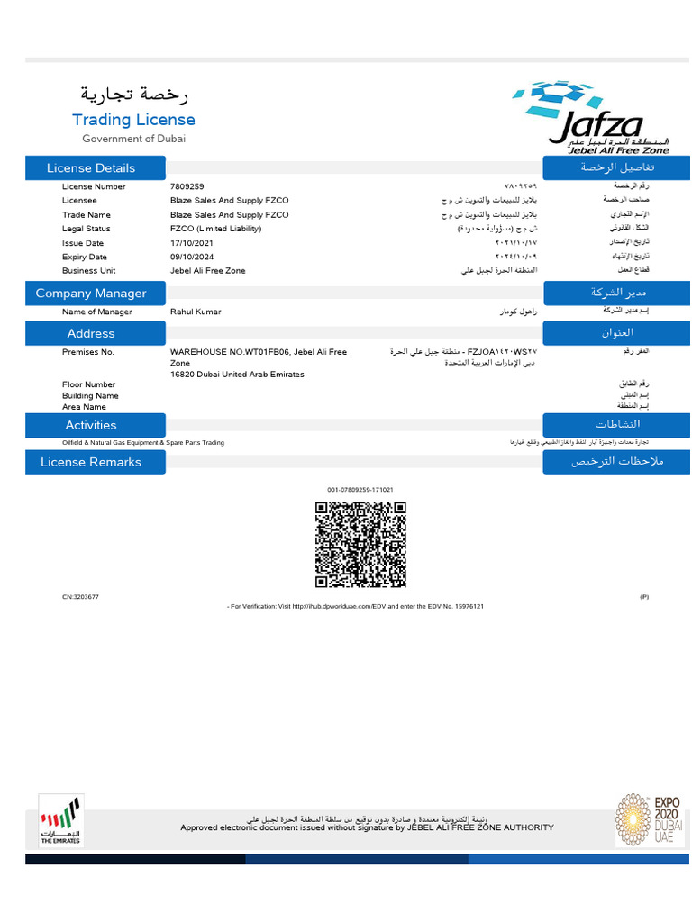 Trade License - 2024 | PDF