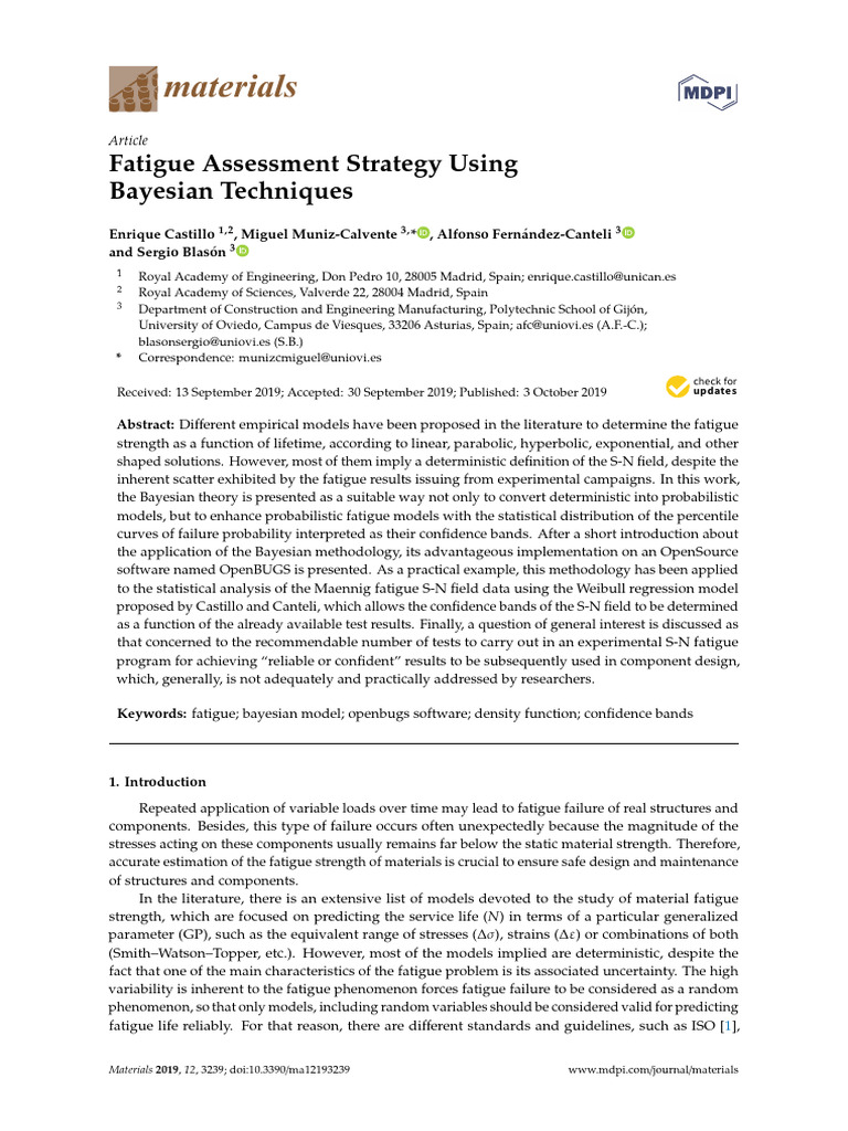Fatigue Assessment Strategy | Download Free PDF | Bayesian Inference ...