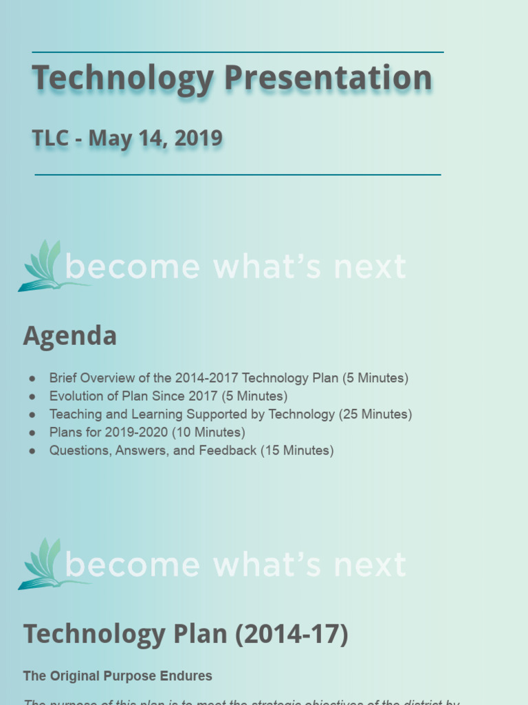 Technology Presentation at TLC | PDF | Collaboration | Learning