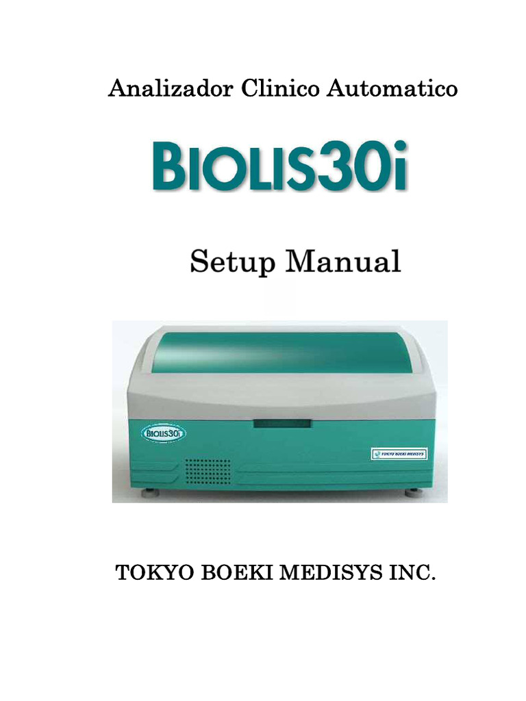 Biolis 30i Analyzer Setup Manual | PDF | Ip Address | Internet Protocols