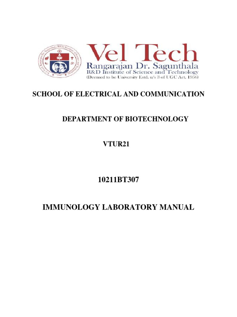 Immunology Lab Manual r21 | PDF | Monocyte | Immunology