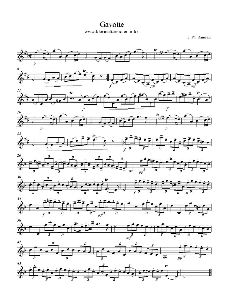 Gavotte Rameau | PDF