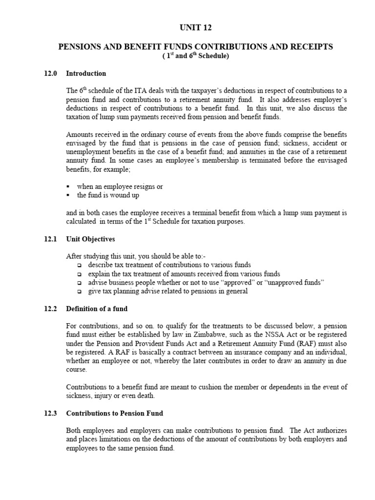 UNIT 12 - Pensions | PDF | Pension | Life Annuity