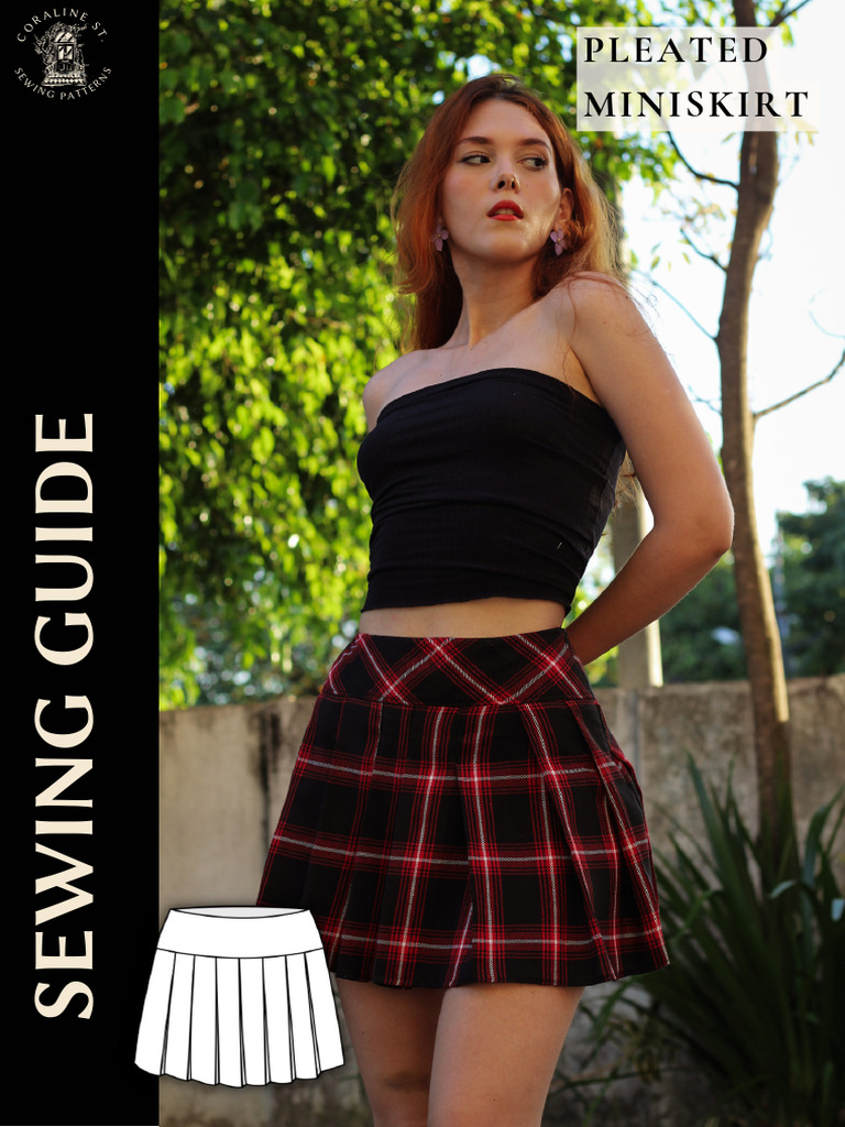 Pleated Miniskirt Free Sewing Guide | PDF | Sewing