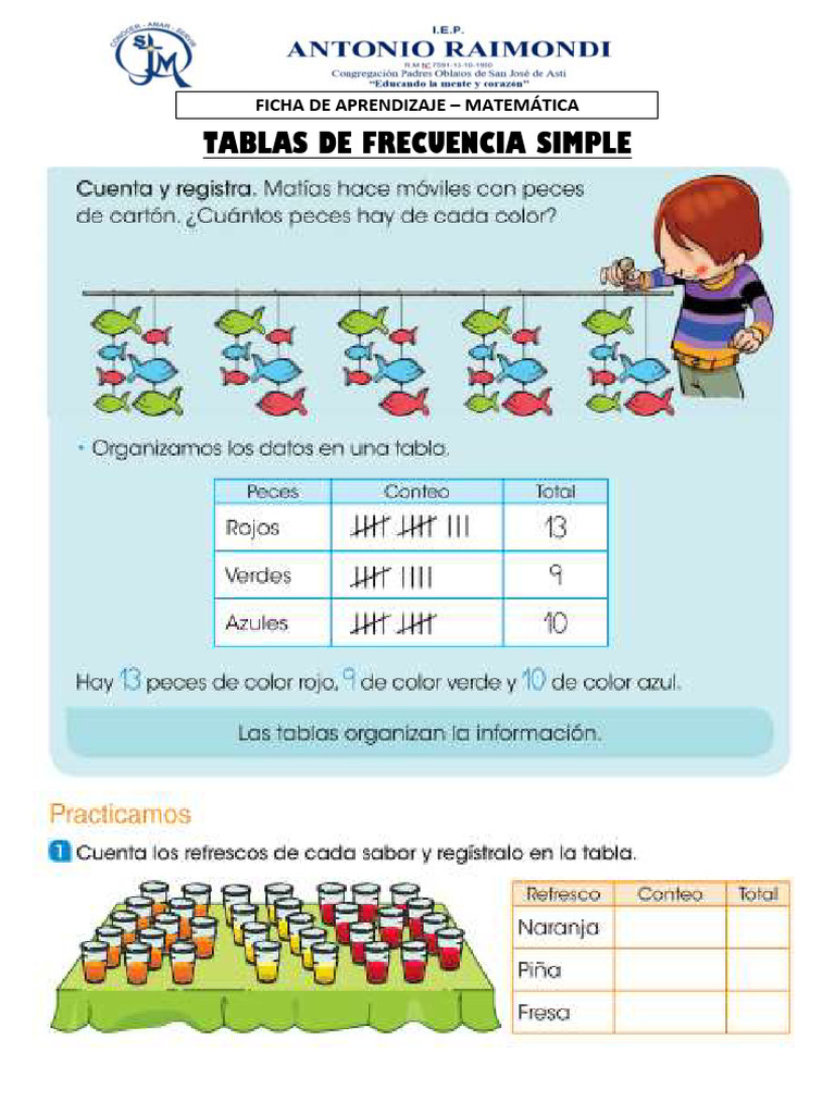 Tablas de Frecuencia Simple para Niños | PDF