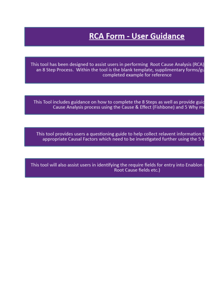 SE7-5A RCA-Problem Solving Sheet | PDF | Production And Manufacturing ...
