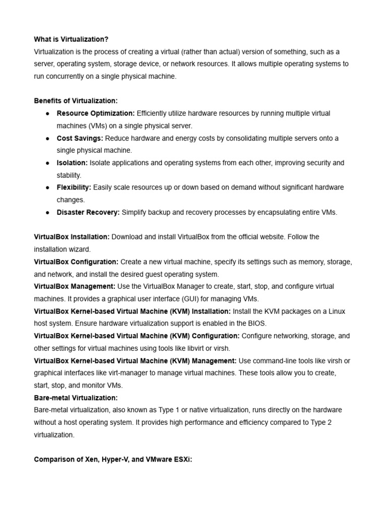 Understanding Virtualization Benefits and Tools | PDF