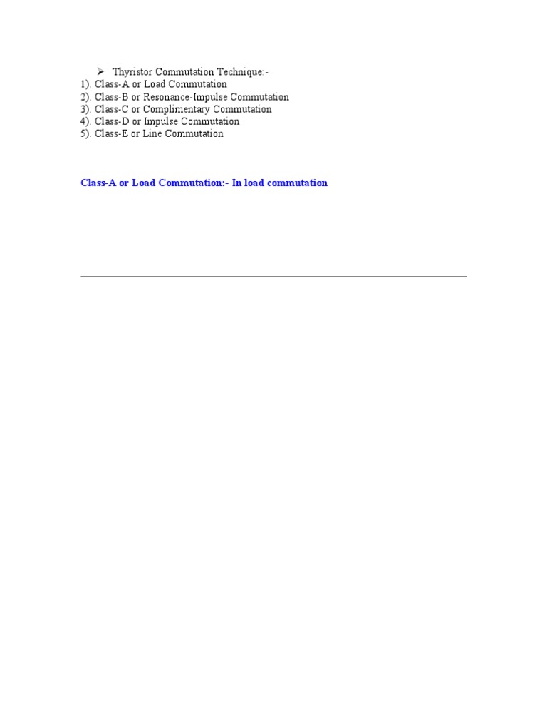 Thyristor Commutation Techniques Explained | PDF
