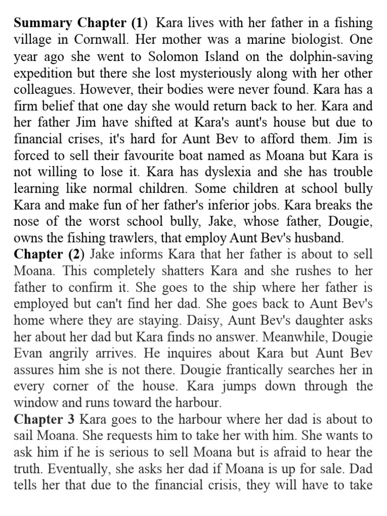 Novel White Dolphin Summary CH 1-38 | PDF | Dolphin | Dredging