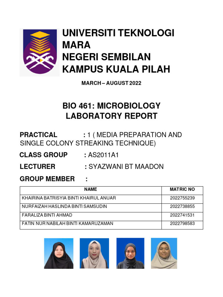 Bio461 Lab Report | PDF | Staining | Growth Medium