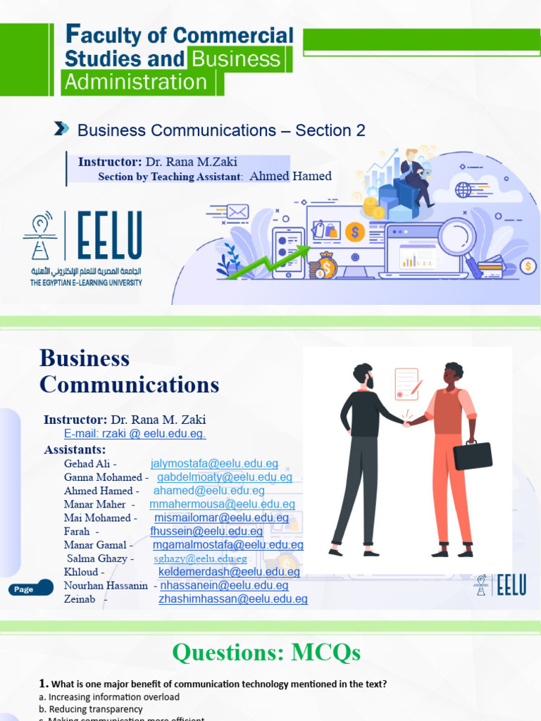 Business Communications - Section 02 | PDF | Communication | Information