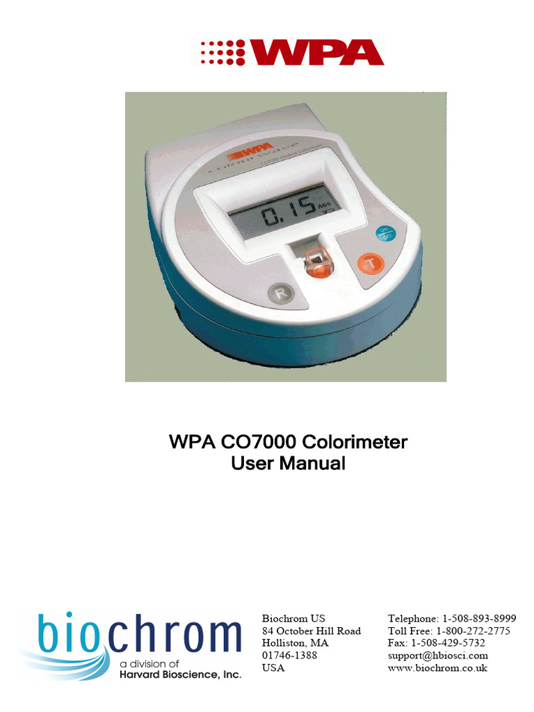 5061-021 REV 3.2 CO7000 English User Manual | Download Free PDF ...