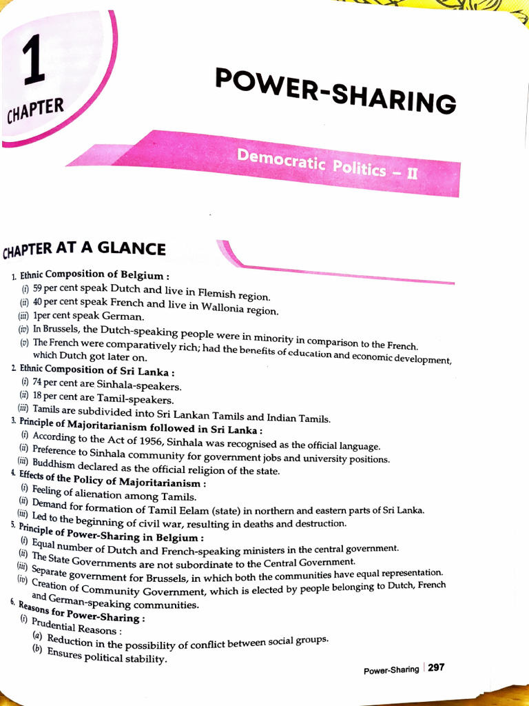 Power Sharing (Practice+Recapitulation) | PDF | Belgium | Sri Lanka