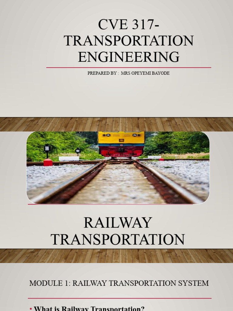 Cve 317 - Transportation Engineering | PDF