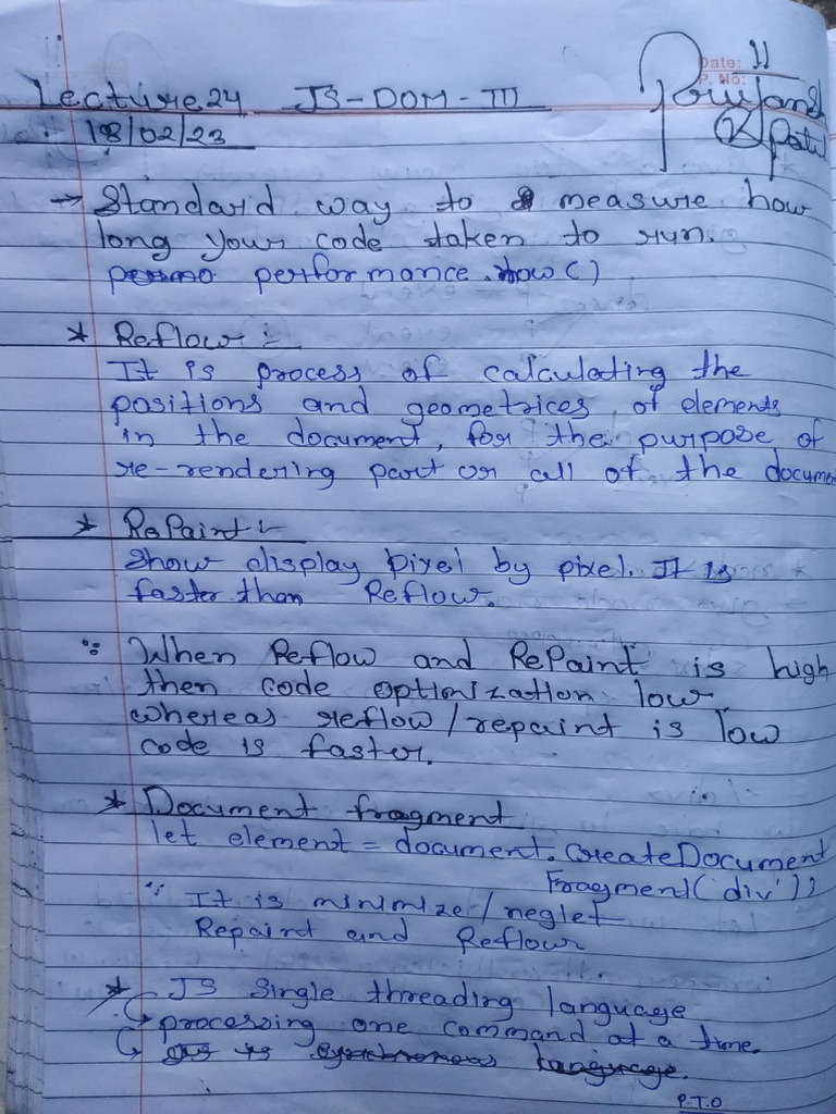 JS DOM3 Notes by Priyansh | PDF | Science & Mathematics