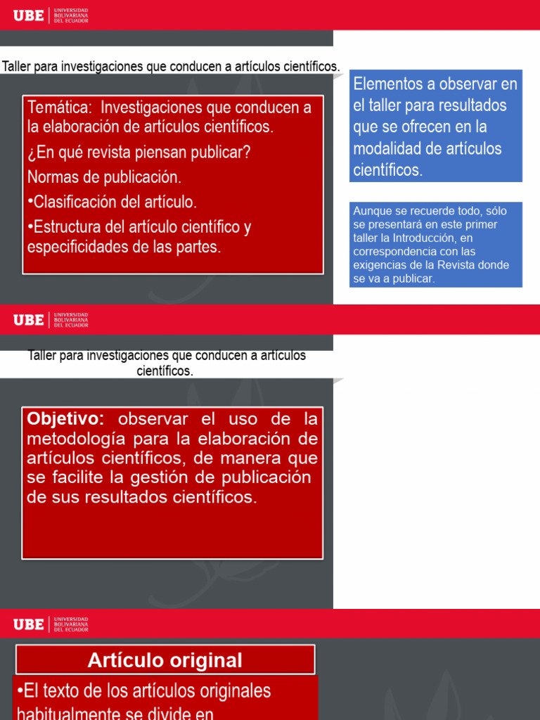 Taller para Los Que Desarrollan Artículos | PDF | Publicación Académica | Teoría