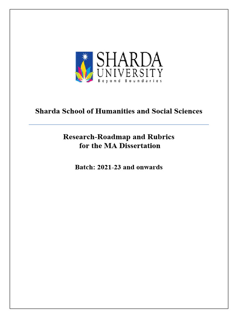 Ma Dissertation - Guide | PDF | Thesis | Apa Style