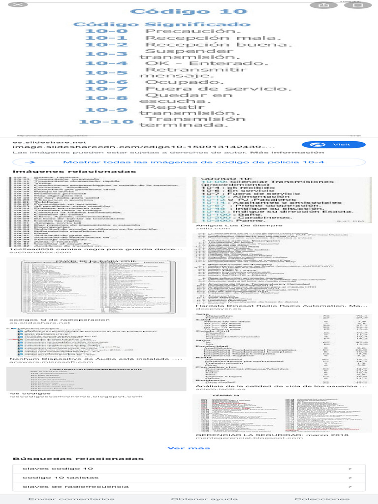 Significado del Código Policial 10-4 | PDF | Policía | Industrias de ...