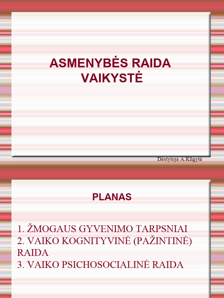 Asmen Vyst Vaikyste Supaprastintas Variantas | PDF